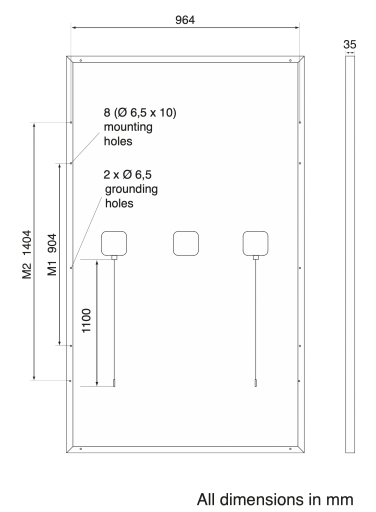 Axitec 330w Mono Split Black Frame Black Backsheet 1500v 1100mm Cables MC4 - Kinect Solar